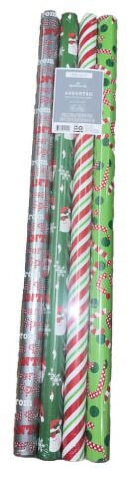 HALLMARK 4 Pack Assorted Christmas Holiday Wrapping Paper 220 Sq Ft ...