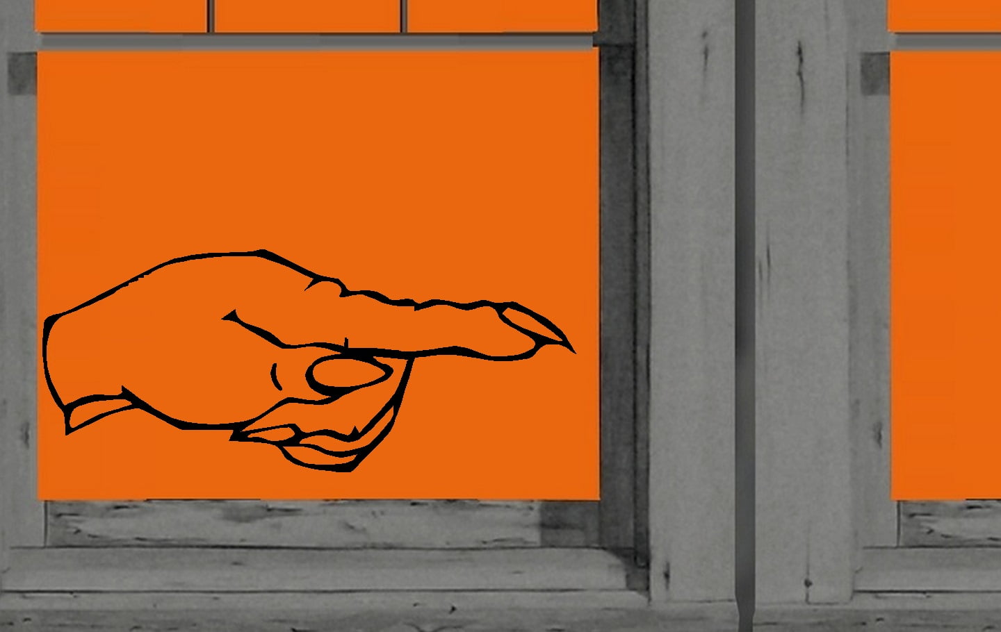 HALLOWEEN D?COR ~ SCARY HAND POINTING ~ HALLOWEEN: WALL OR WINDOW DECAL ...