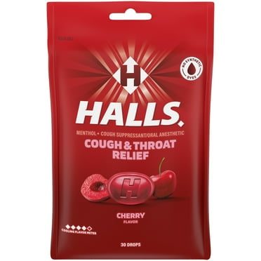 HALLS Soothing Honey Cough Drops, Throat Relief, with Menthol and Real ...