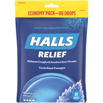 HALLS Relief Cherry Cough Drops, Economy Pack, 80 Drops - Walmart.com