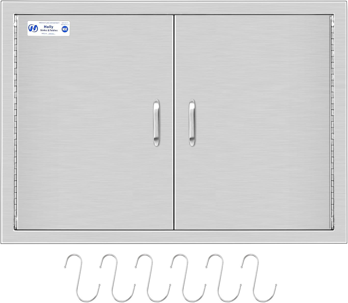 HALLY BBQ Access Door 30" W X 21" H of 304 Stainless Steel Double Doors ...