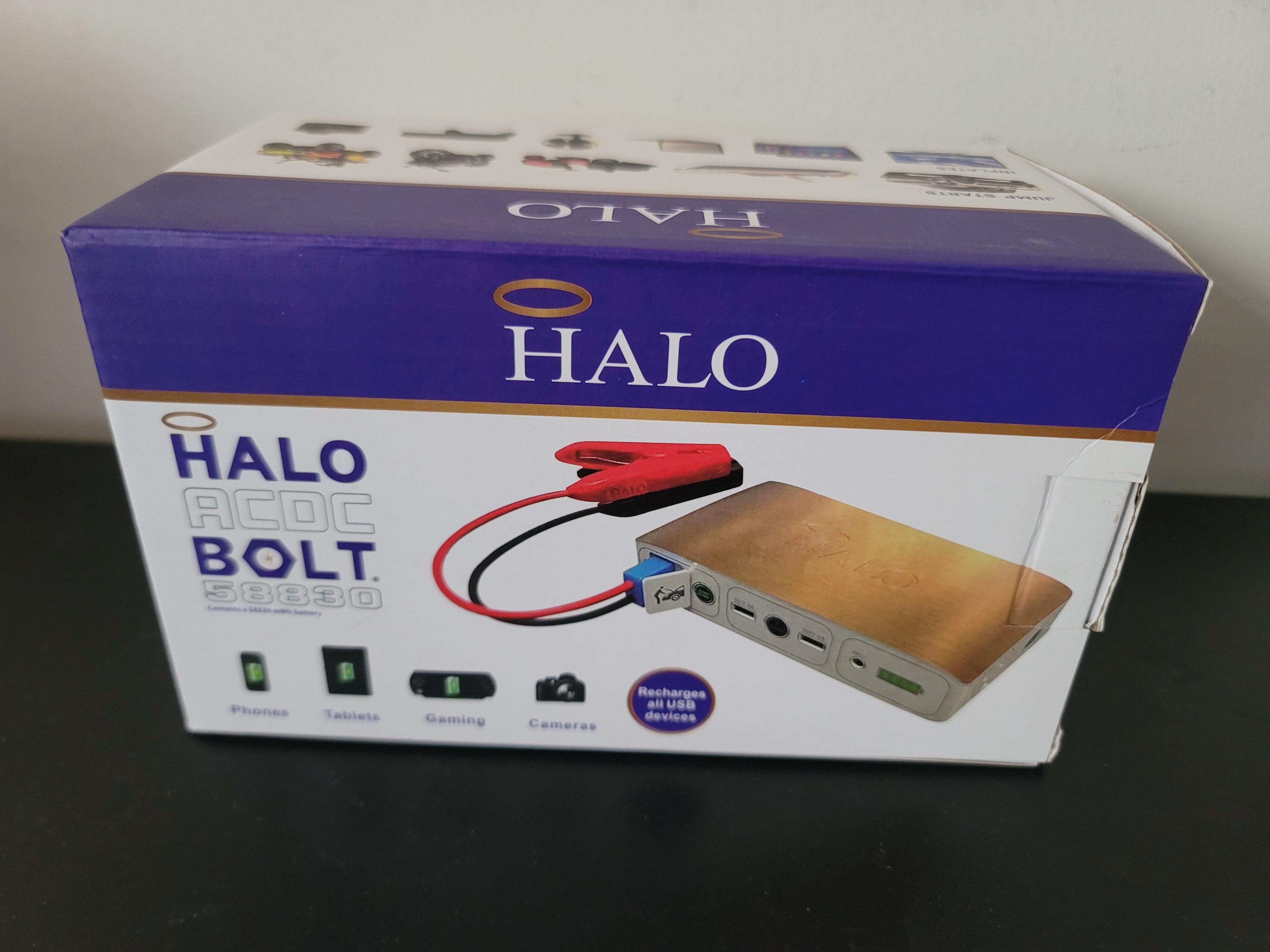 HALO Bolt 58830 mWh Portable Phone Laptop Charger Car Jump Starter with ...