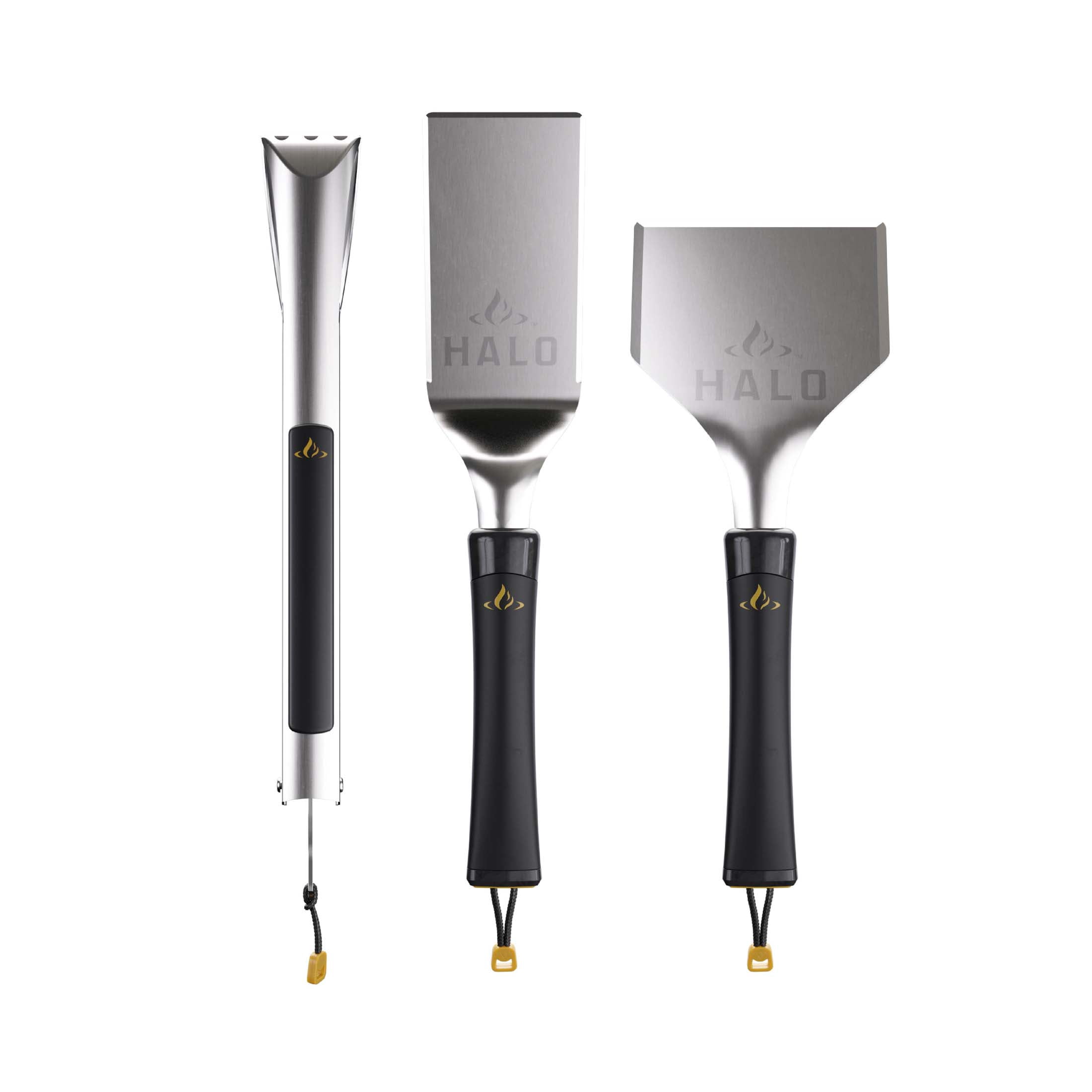 HALO Getaway 3-Piece Griddle Tool Kit with Spatula, Tongs, and Scraper ...
