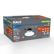 Halo RL4 Series Matte White 4 in. W LED Retrofit Recessed Lighting 11.7 ...