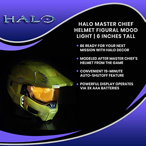 HALO Master Chief Helmet Figural Mood Light | Nightstand Table Lamp ...