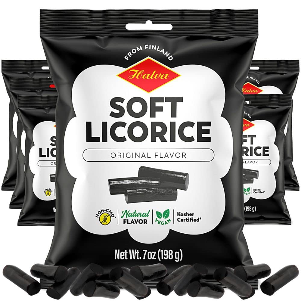 HALVA Soft Black Licorice Candy - Authentic Finnish Licorice - Made with All Natural Ingredients ...