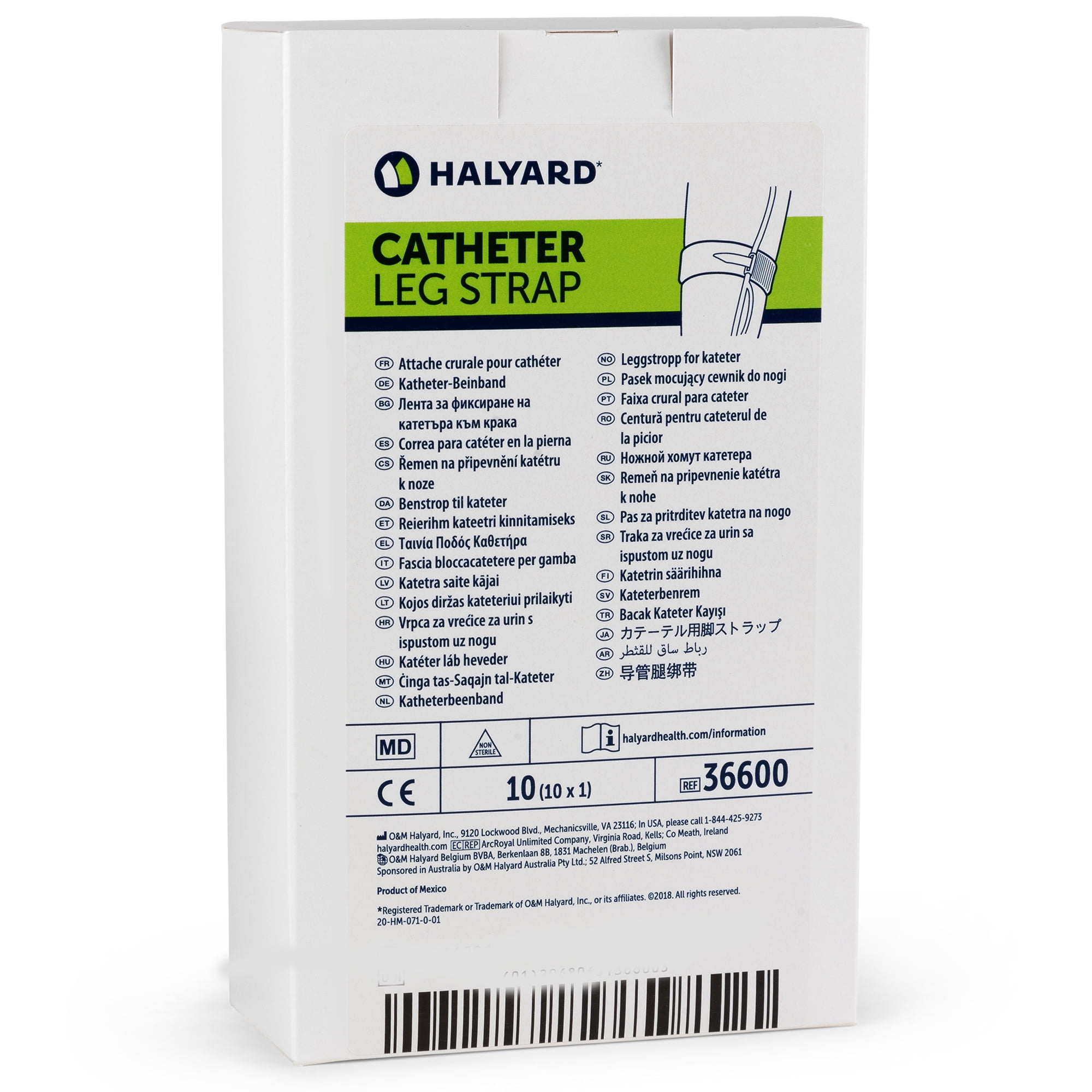 HALYARD Catheter Leg Strap, Elastic, 2 Inch Band x 24 Inches Adjustable ...