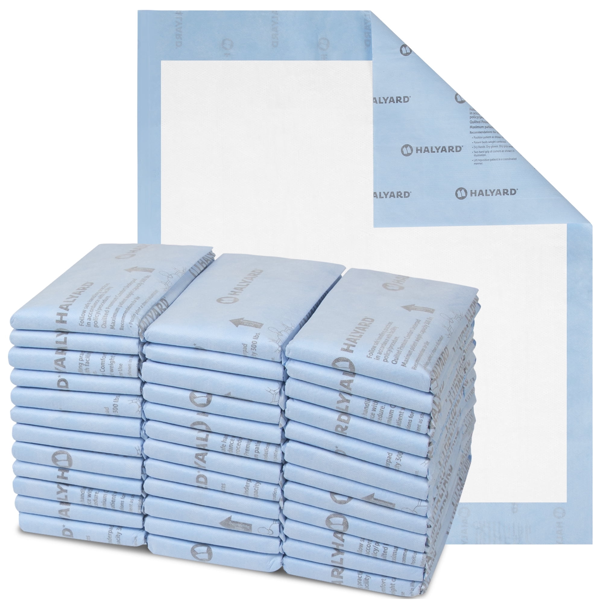 Halyard Premium Disposable Underpads, 30"x36" Chux Pads for Adults ...