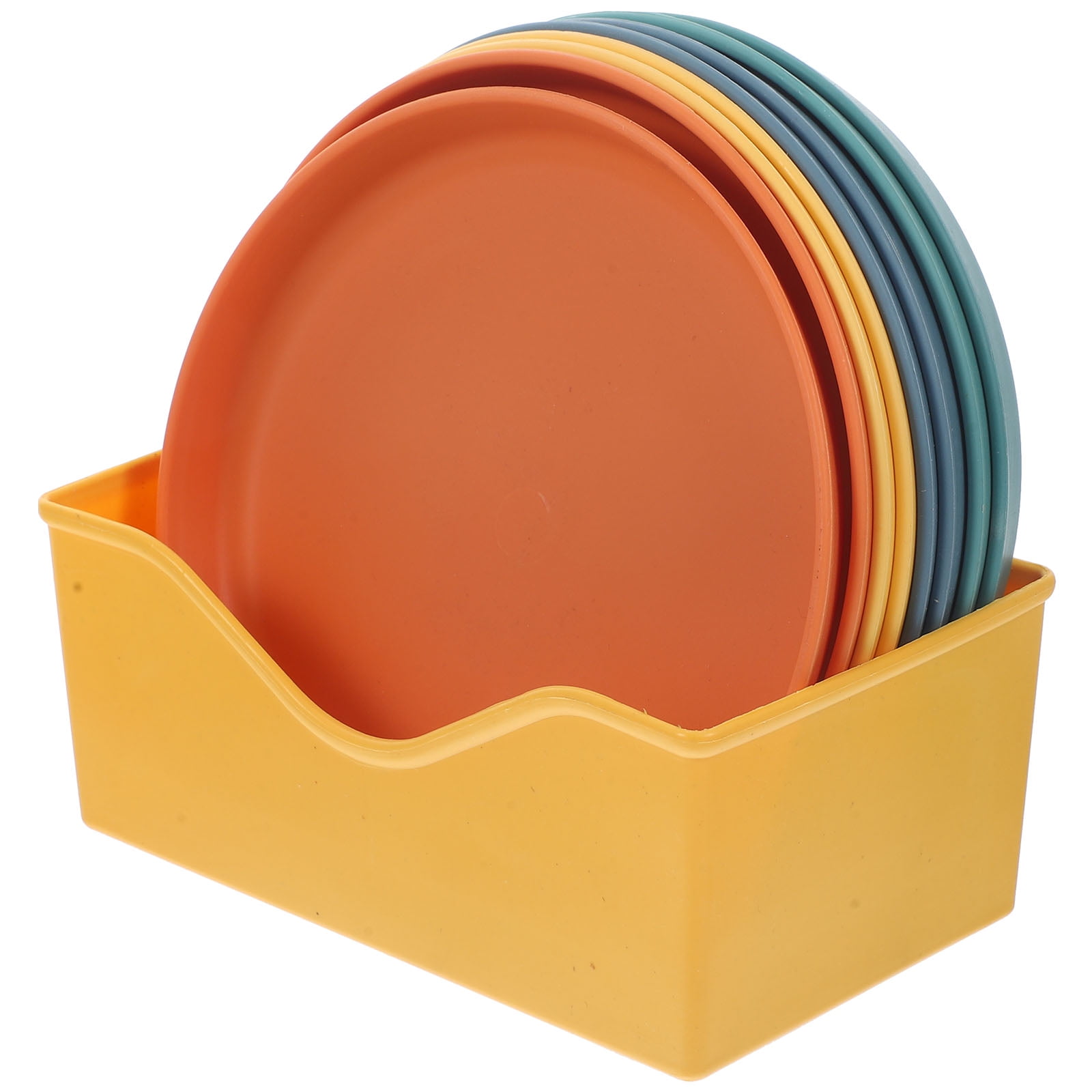 HAMPPLIES 1 Plate Organizer Plastic Snack Serving Tray for Families and ...