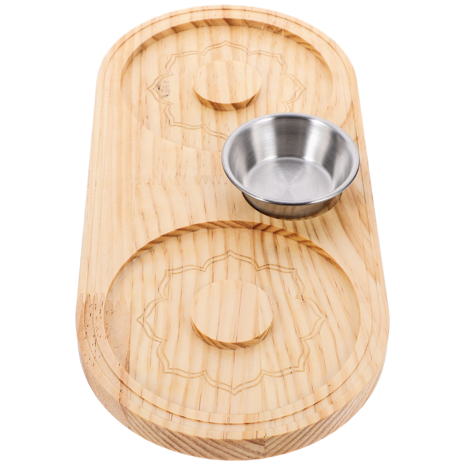 HAMPPLIES 1 Set Accessories Margarita Salt Tray Wooden And Stainless ...