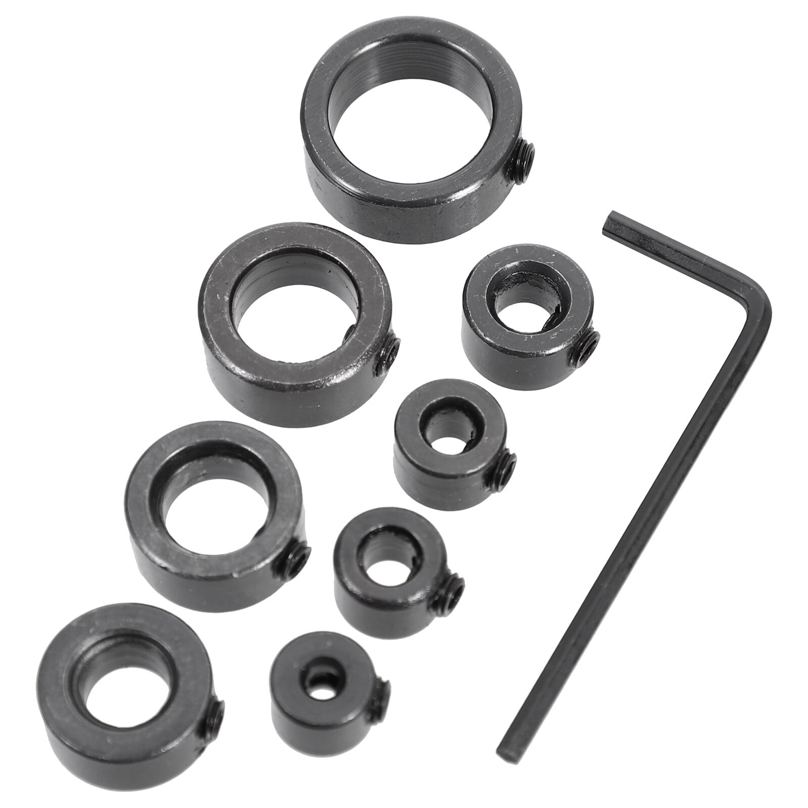 HAMPPLIES 1 Set Black Round Drill Bit Depth Stop Collar For Woodworking ...