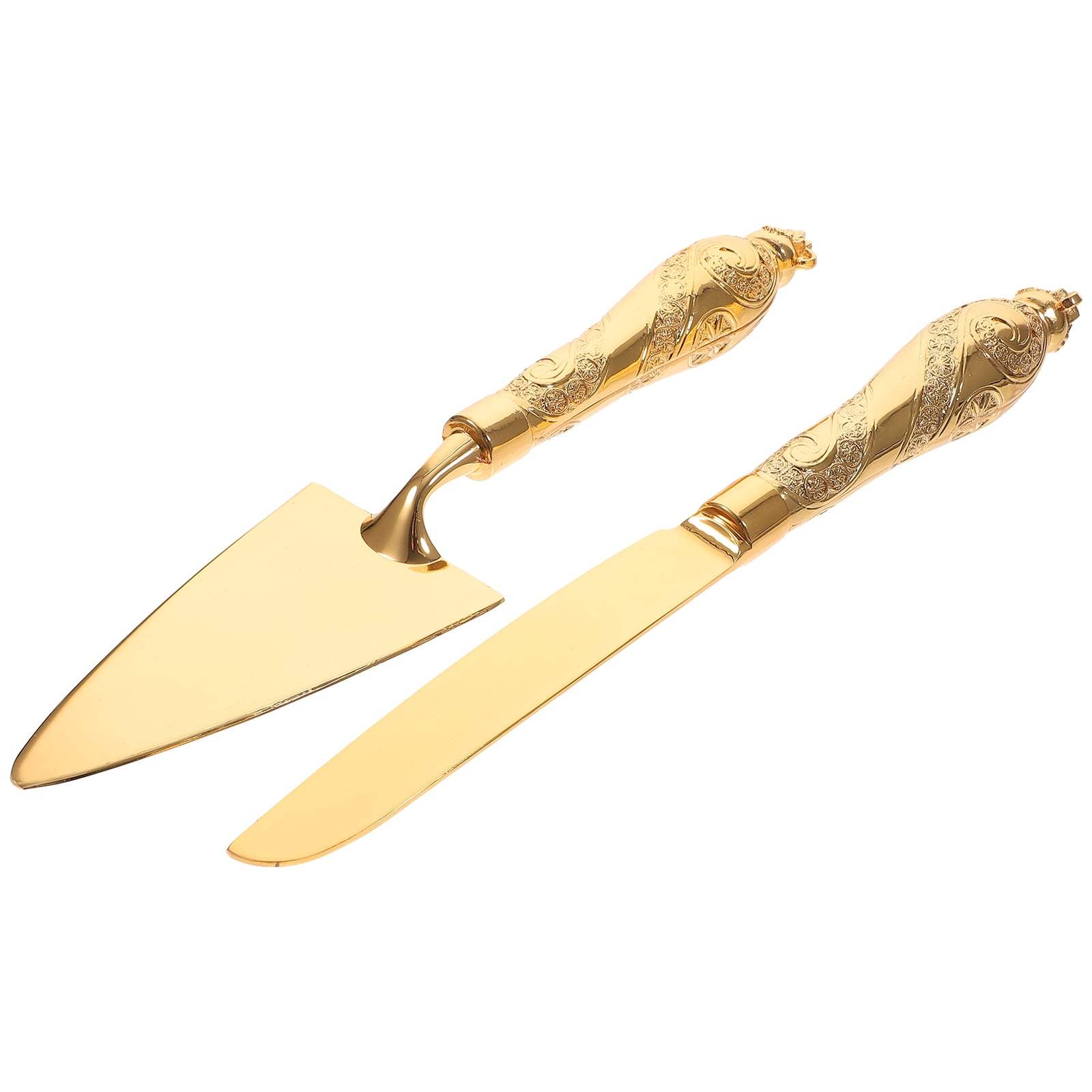 HAMPPLIES 1 Set Cake Serving Set With Golden Iron Material For Home ...