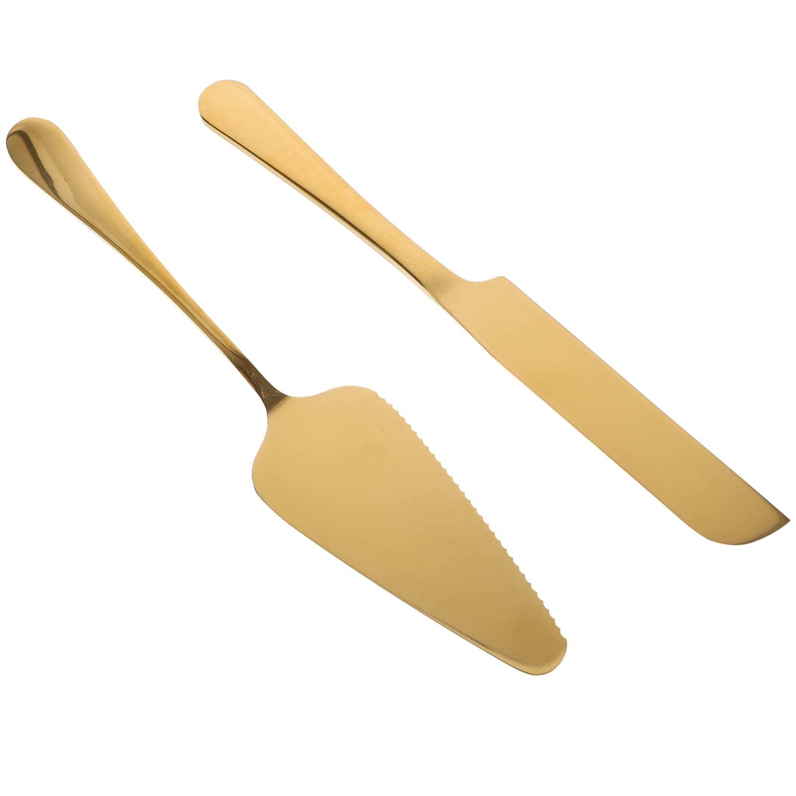 HAMPPLIES 1 Set Golden Wedding Cake Cutter and Server Set for Cutting ...