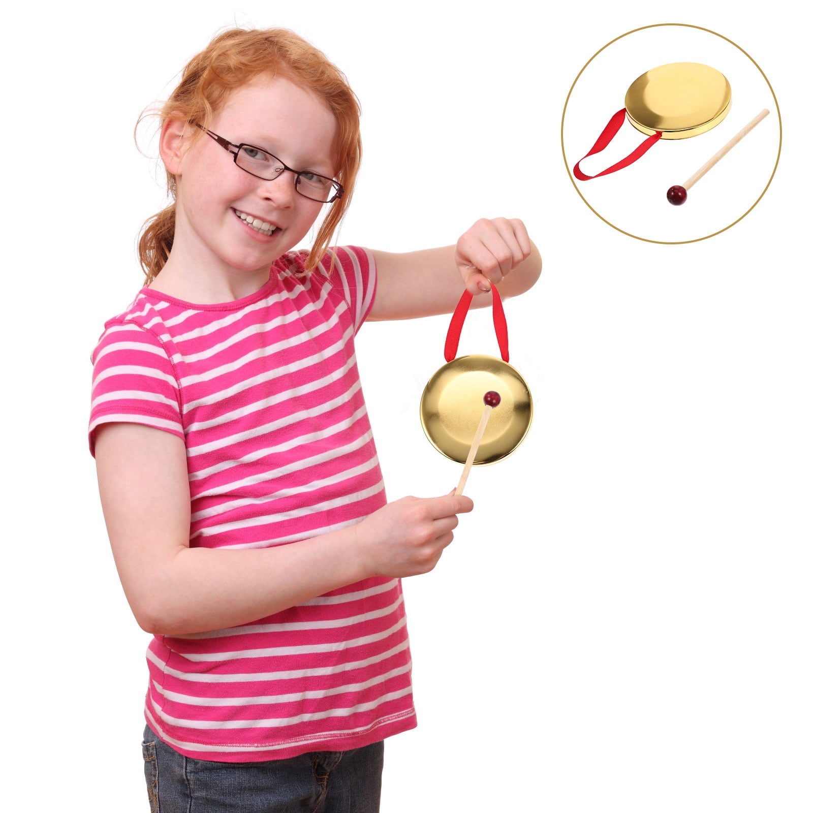 HAMPPLIES 1 Set Metal Gong For Kids Assorted Color Round Shape For ...