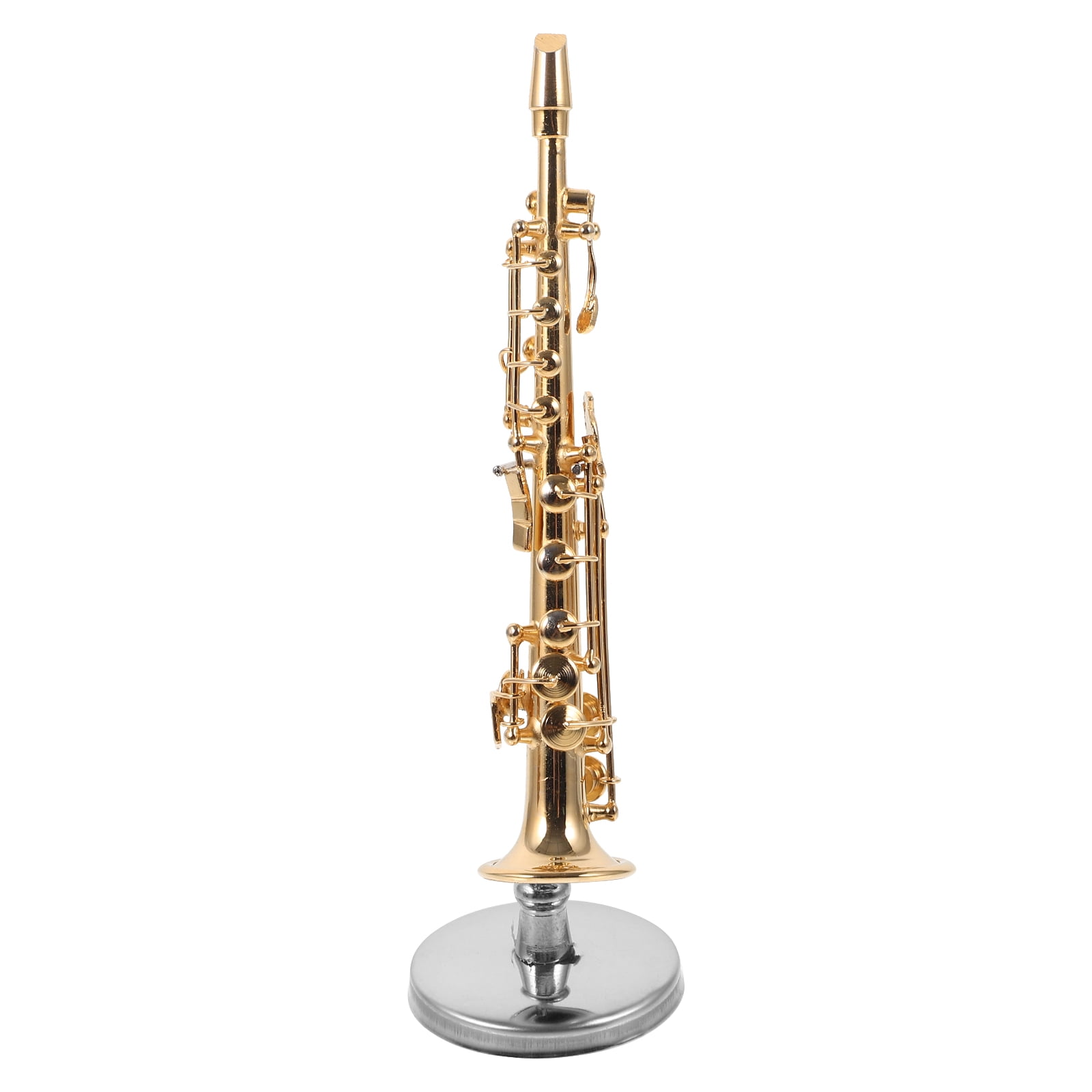HAMPPLIES 1 Set Miniature Instrument Model Tiny Saxophone Golden 24K ...