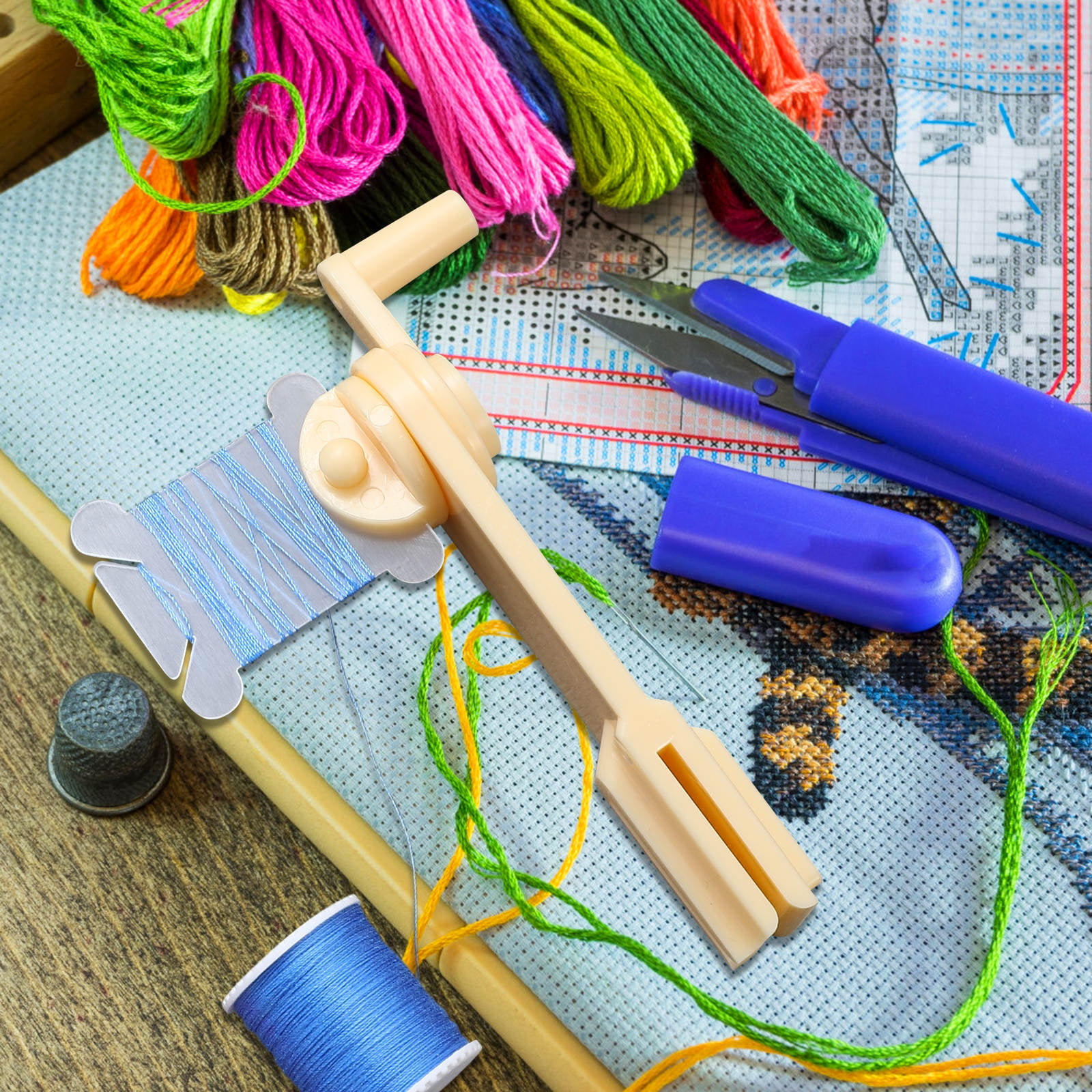 HAMPPLIES 1 Set Plastic Thread Winder For Sewing Thread Stand Assorted ...