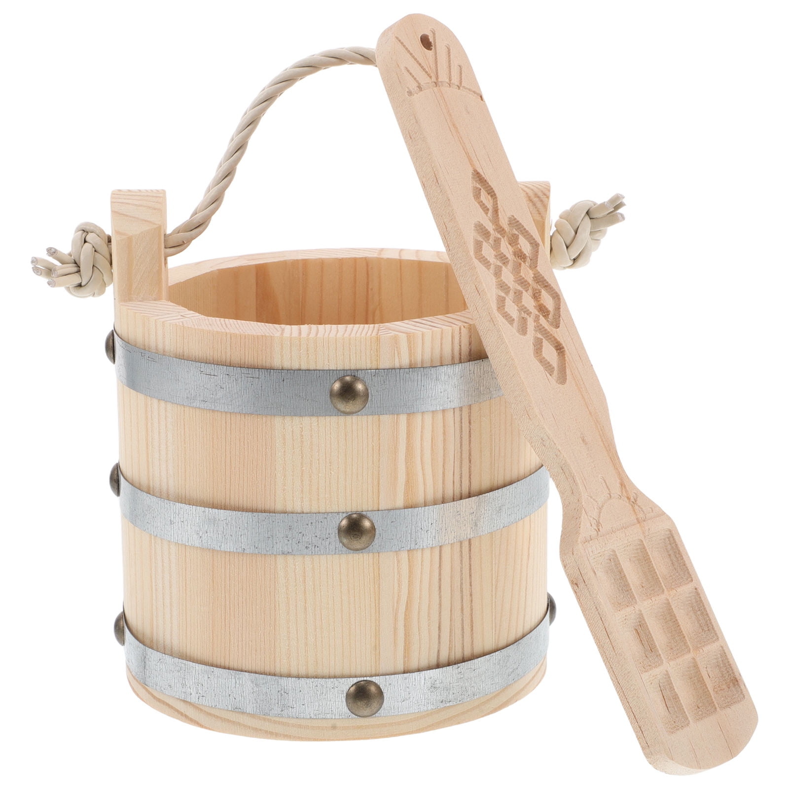 HAMPPLIES 1 Set Round Wooden Sushi Barrel for Home and Picnic Use as a ...