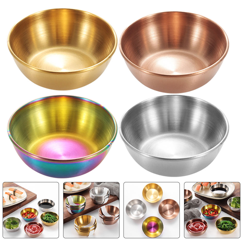 HAMPPLIES 1 Set of Metal Sauce Cups Assorted Color Ideal for Family ...