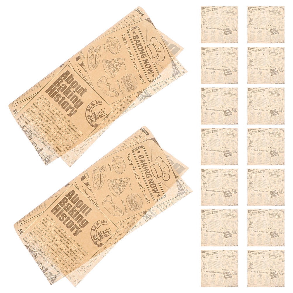HAMPPLIES 100 Sheets Burger Wrapping Sheets for Kitchen Use and Picnics ...