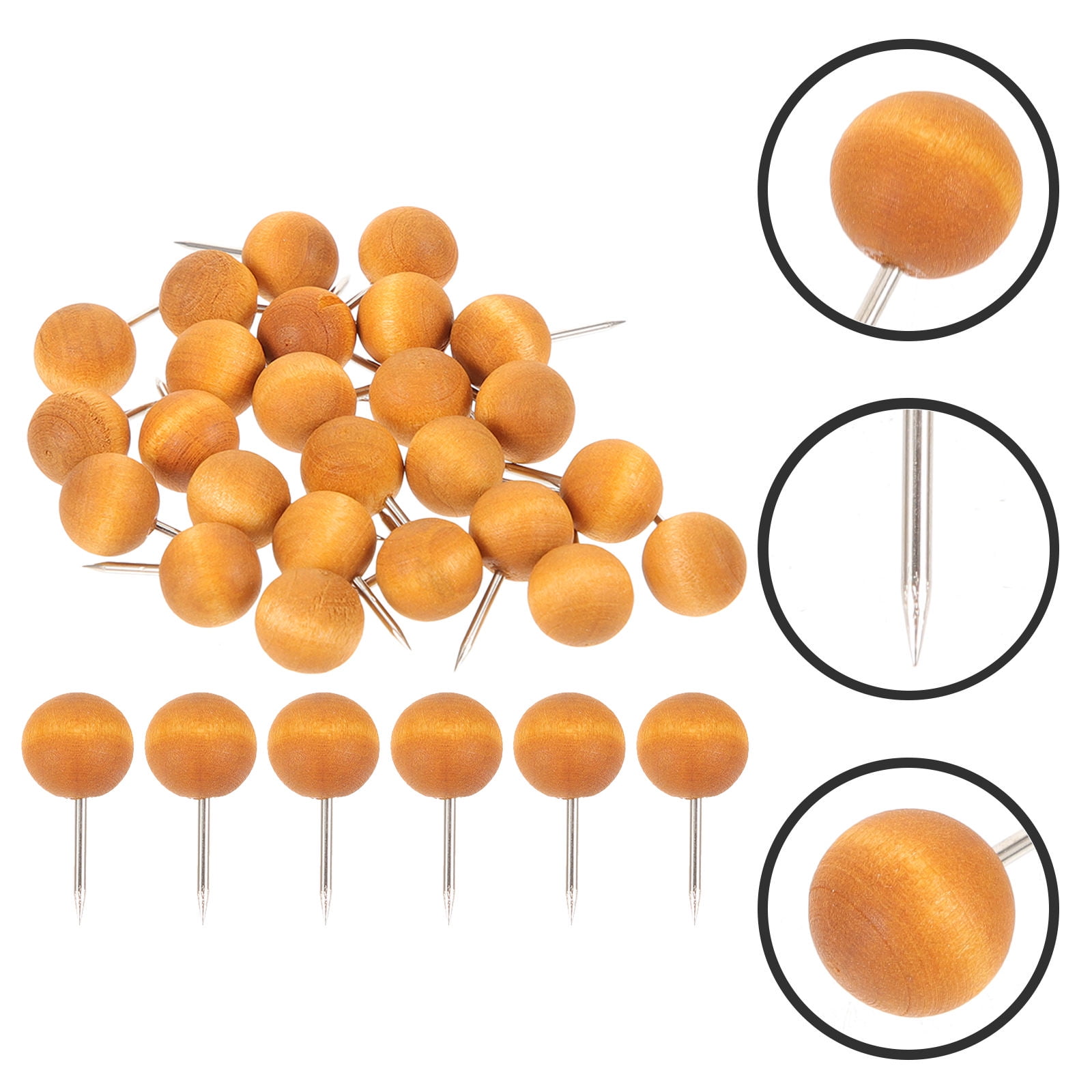 HAMPPLIES Daily Use Thumbtacks Pushpin Khaki 100pcs 0.8x0.4x0.4in - Walmart.com