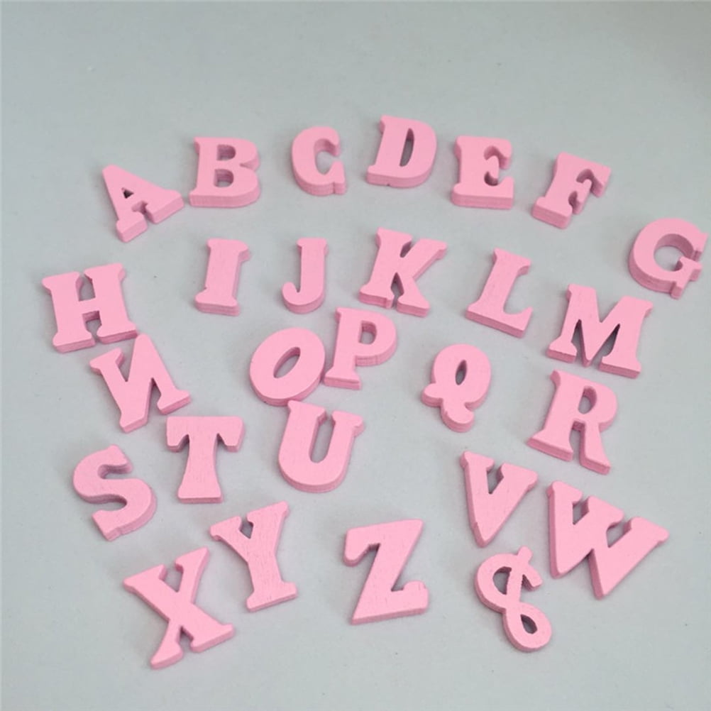 HAMPPLIES 100Pcs Wooden Chip Charcuterie Letters for Kids Diy Project ...