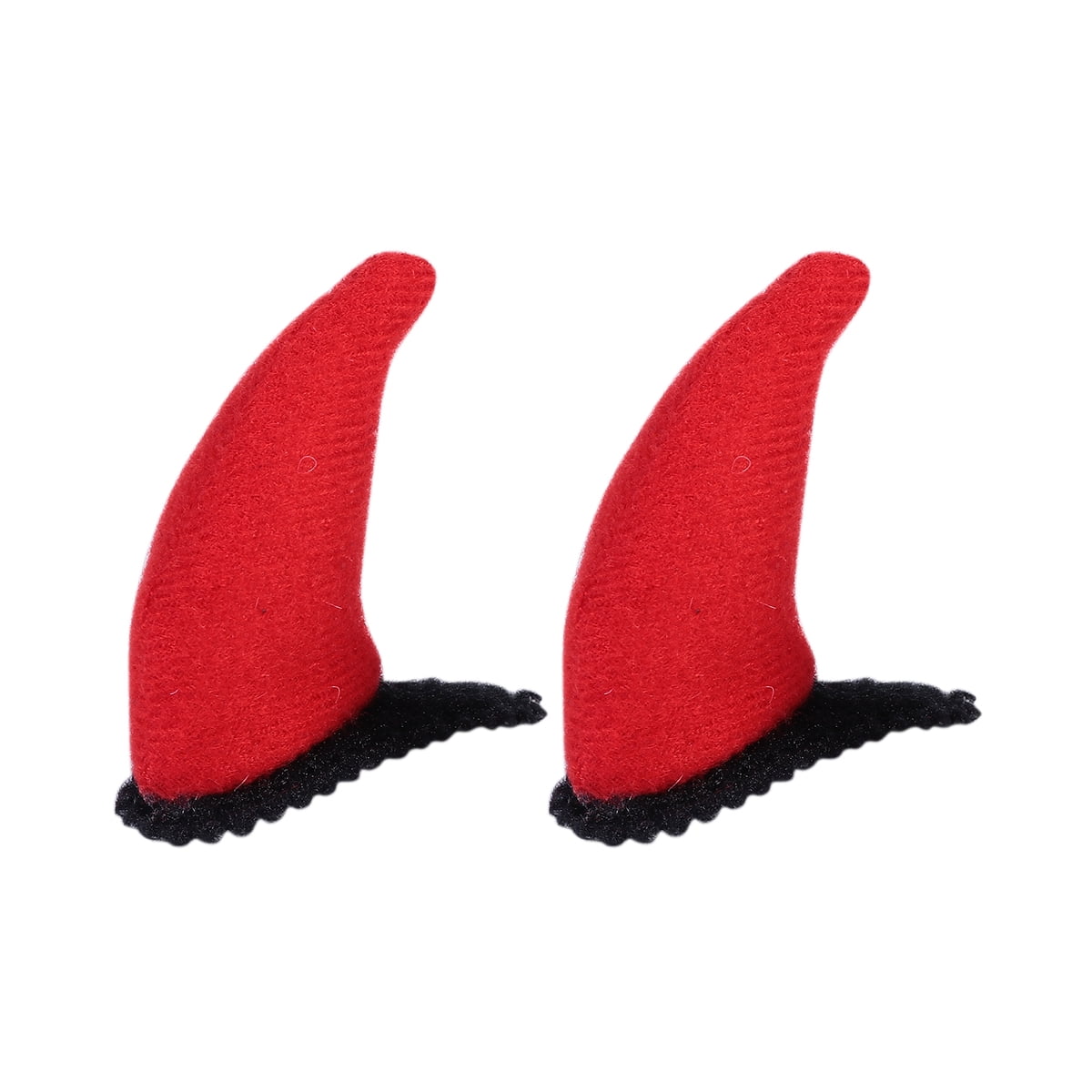 HAMPPLIES 10Pcs Accessories Woman Red Cloth Horns Shape For Kids ...