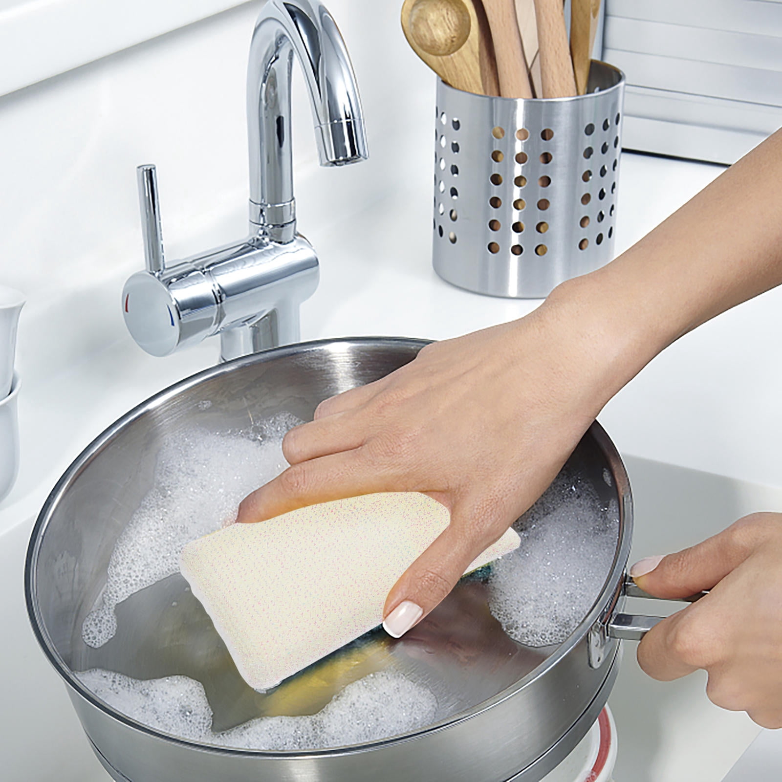 HAMPPLIES 10Pcs Dishwashing Sponge for Grease Removal and Non-stick ...