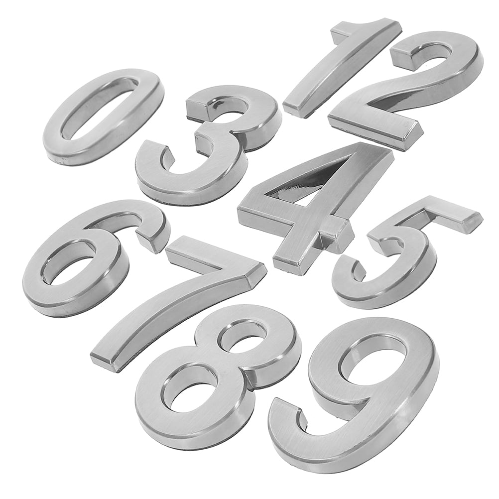 HAMPPLIES 10Pcs Fade Resistant Grey ABS Plastic 3D Numbers for Mail Box ...