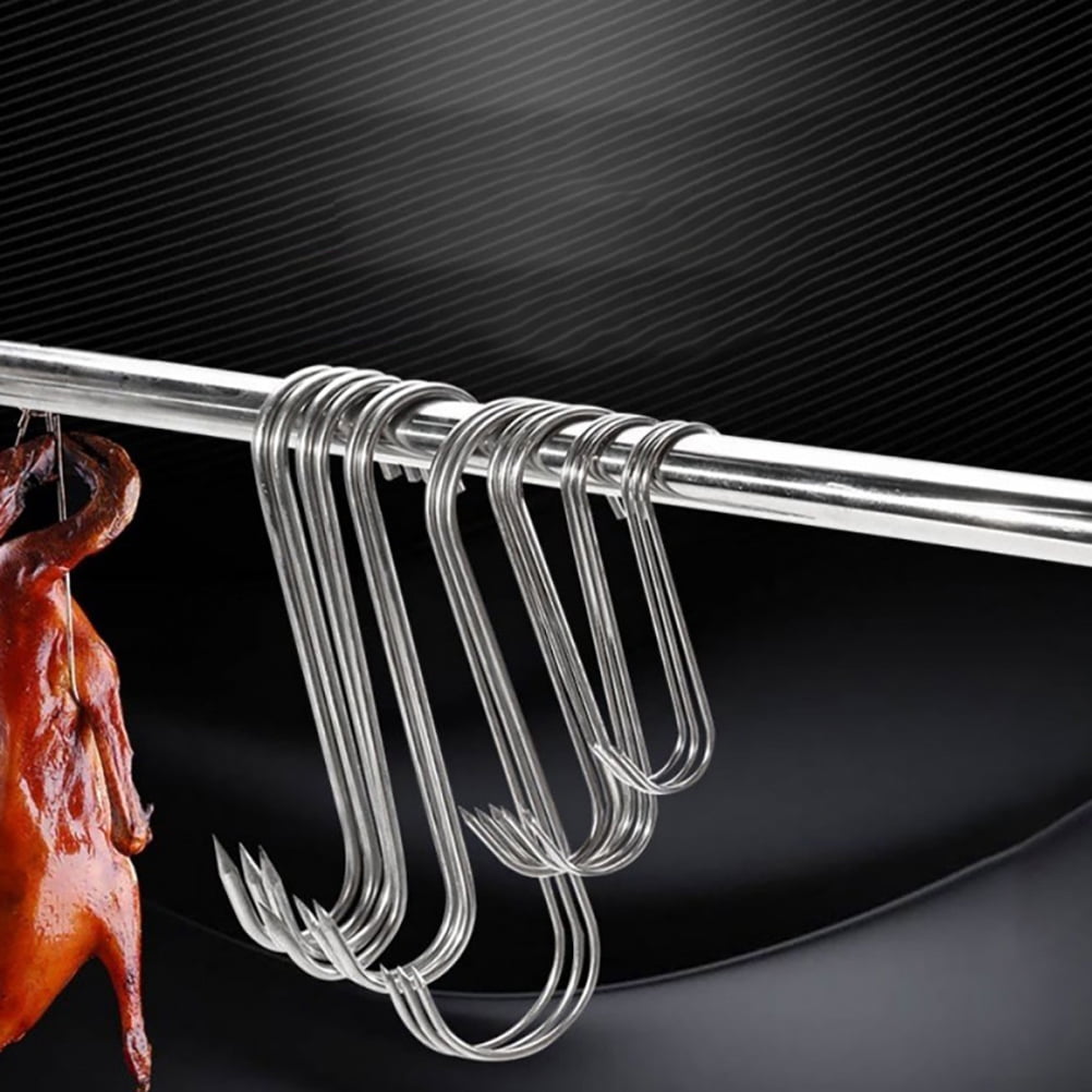 HAMPPLIES 10Pcs Stainless Steel Poultry Hooks for Butcher Shops and ...