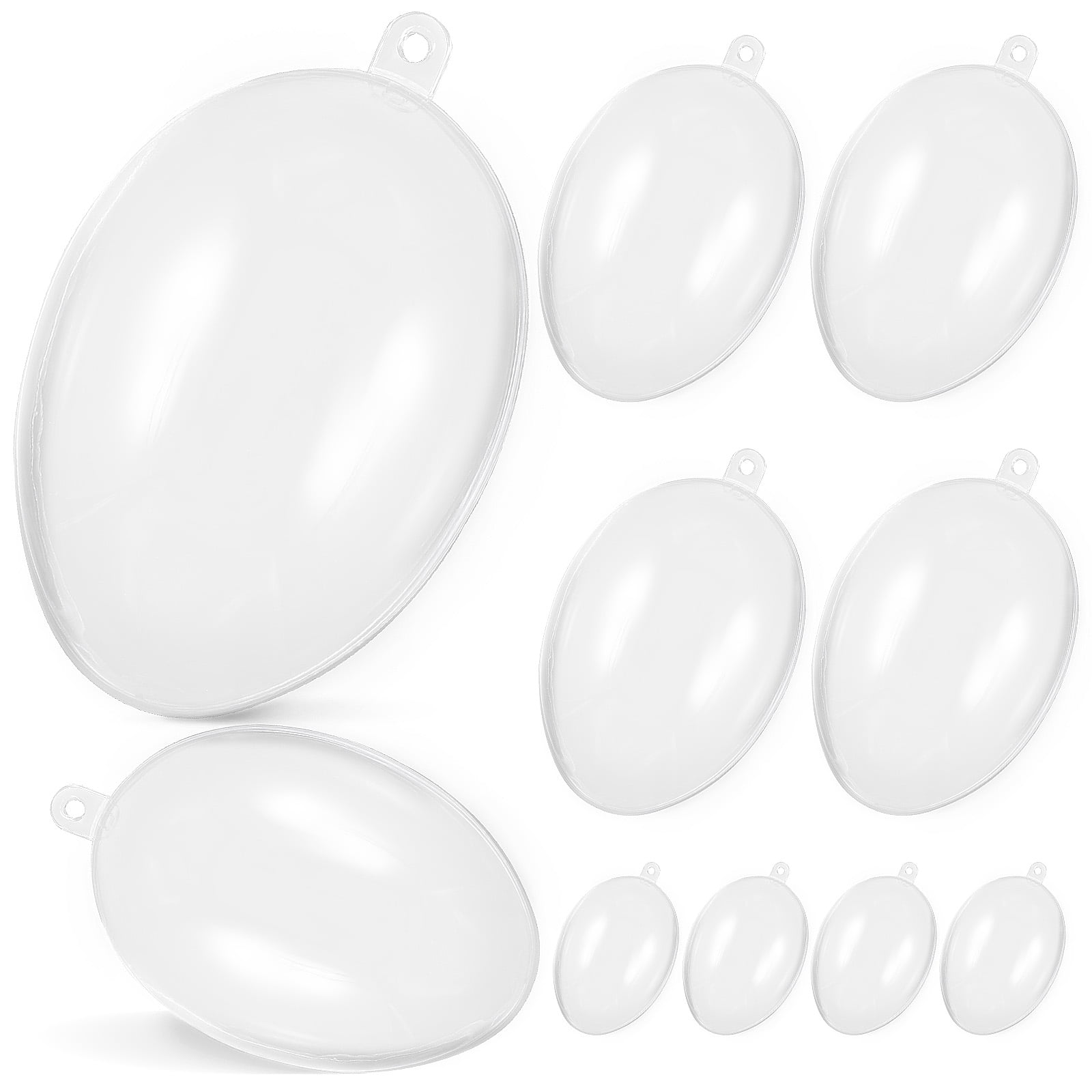 HAMPPLIES Clear Fillable Eggs Clear Egg Shape Acrylic DIY Decorations ...