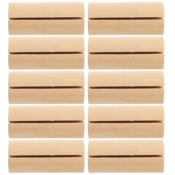 HAMPPLIES 10Pcs Wood Table Sign Holder Rustic Khaki Rectangular Shape ...