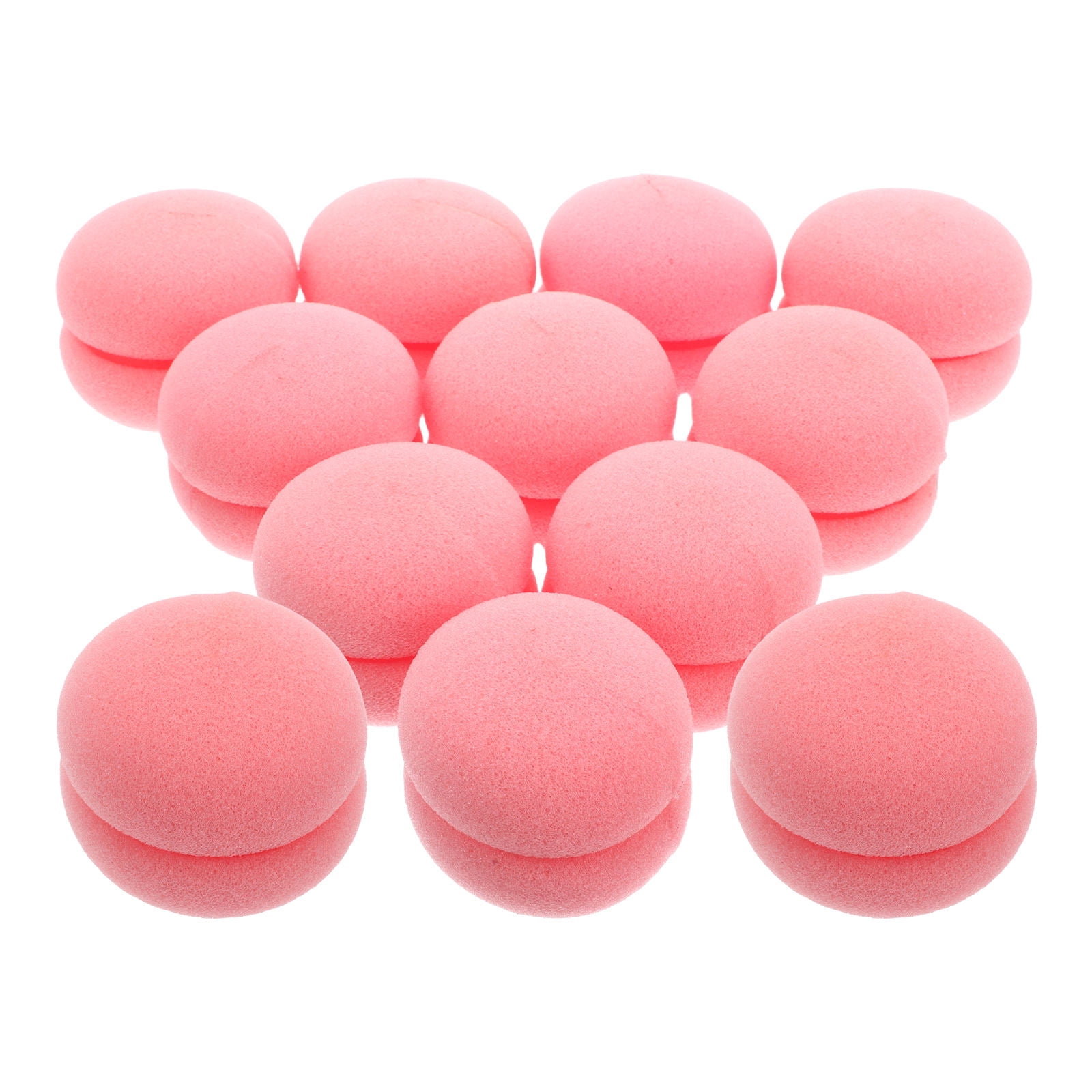 HAMPPLIES 12Pcs Pink Sponge Hair Roller for Women Girls Home Salon ...