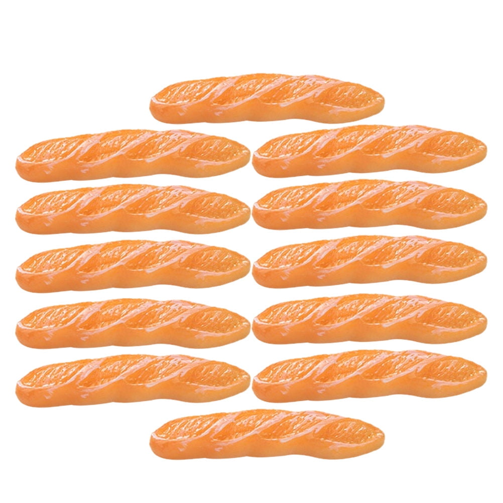 HAMPPLIES 16Pcs Simulation Bread Model Orange Resin Faux Bread for ...
