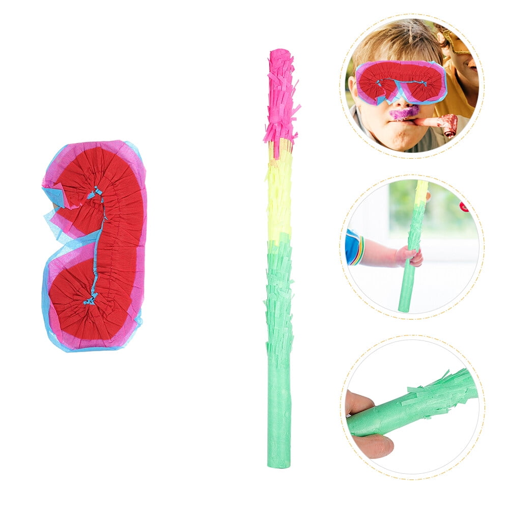 HAMPPLIES 19Pcs Paper Pinata Stick for Kids Birthday Party Games and ...