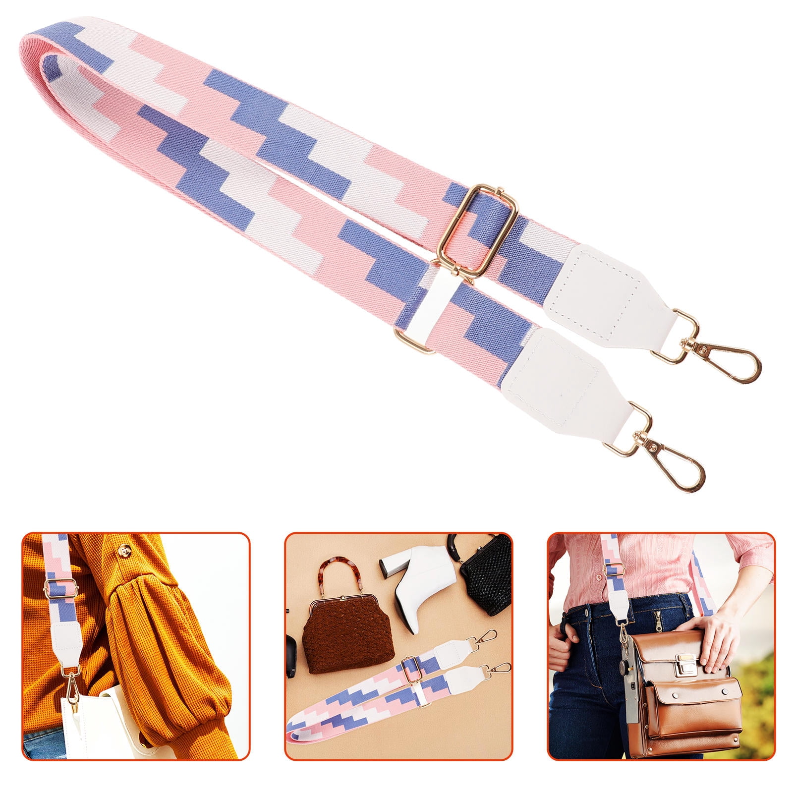 HAMPPLIES 1Pack Bag Shoulder Strap Blue Canvas Adjustable Length for ...