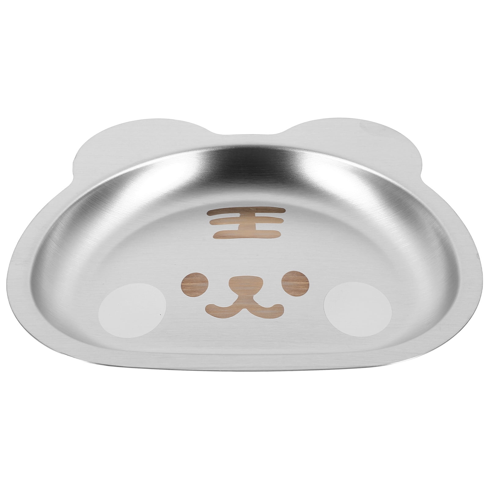 HAMPPLIES 1Pack Cartoon Food Plate Stainless Steel Children Food Plate ...