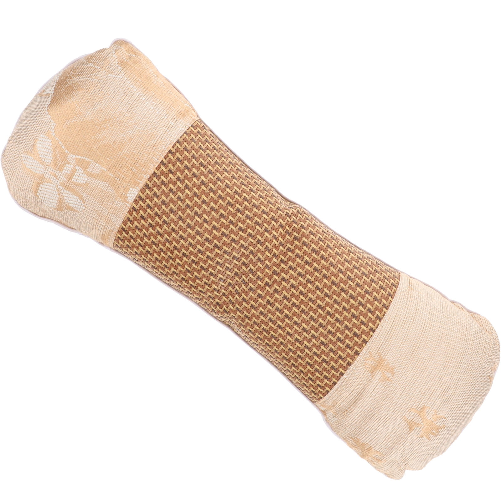 HAMPPLIES 1Pack Golden Cotton Ice Silk Mat Roll Neck Roll Pillow for ...