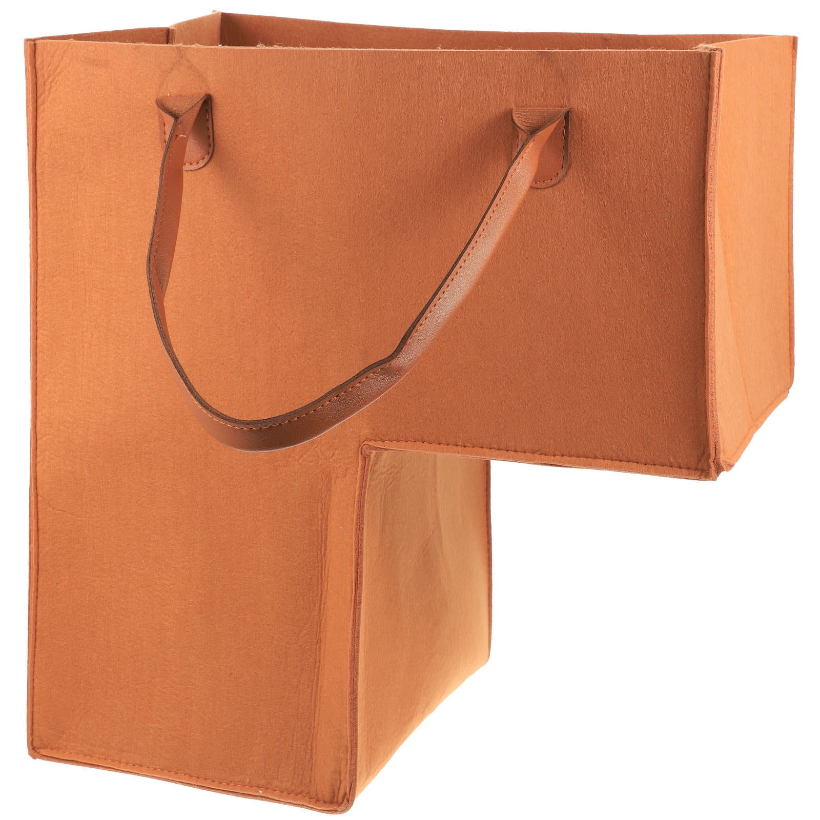 HAMPPLIES 1Pack Laundry Basket for Stairs 42X25X42CM Felt and PU ...