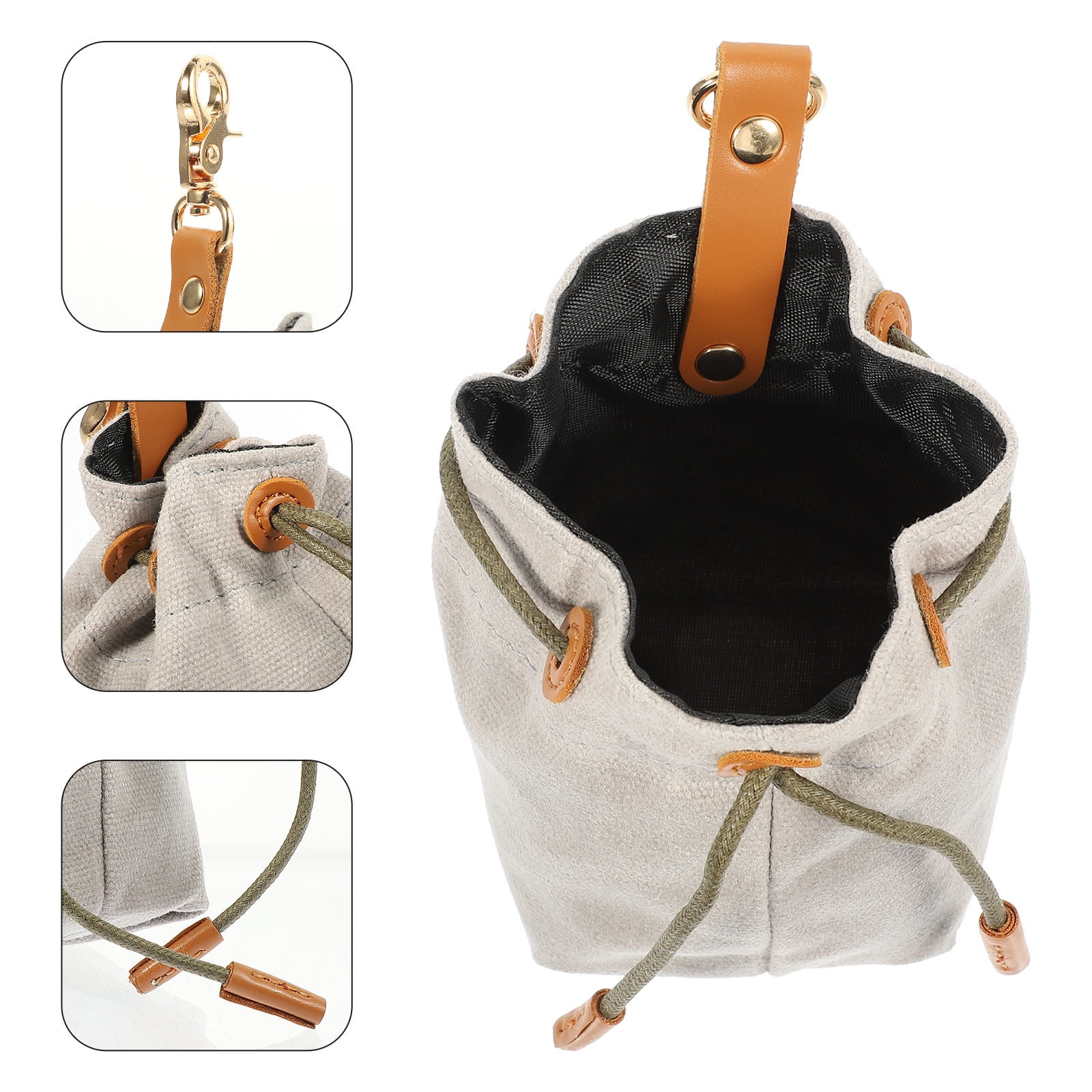 HAMPPLIES 1Pack Portable Dog Pouch for Treats with Drawstring Design ...