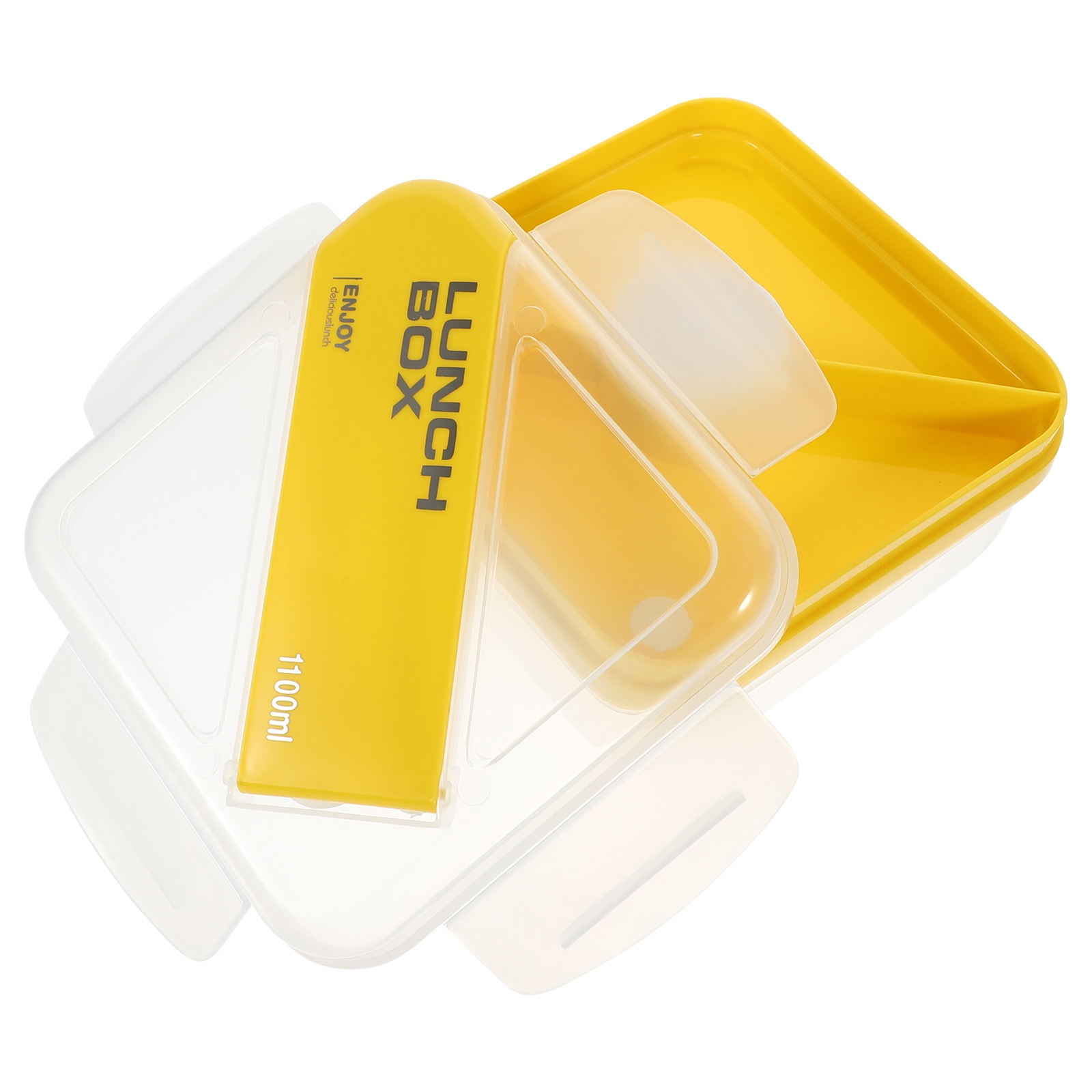 HAMPPLIES 1Pack Rectangular Yellow Plastic Leak Proof Airtight ...