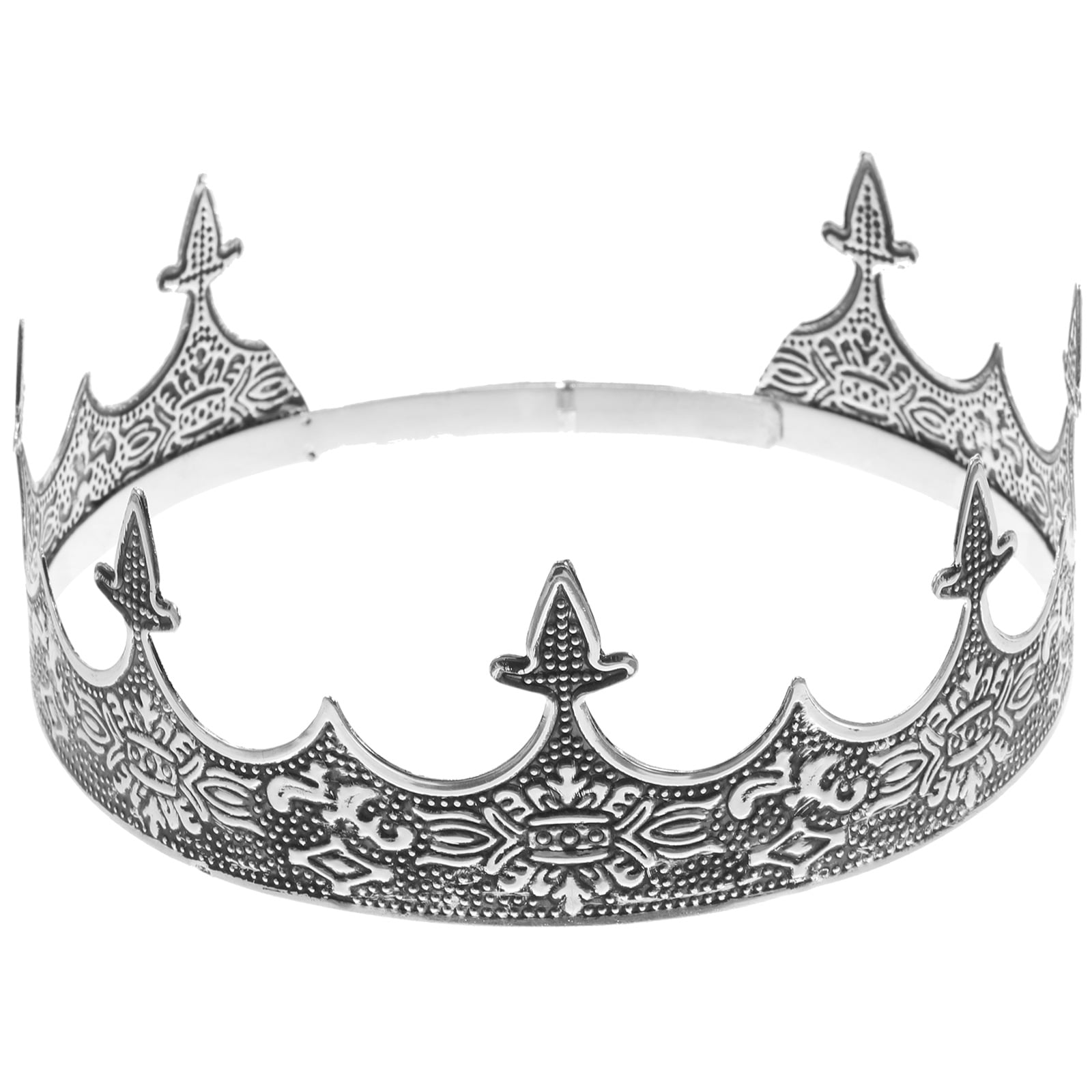 HAMPPLIES 1Pack Silver Metal Circular Crown Headband for Men Stage ...