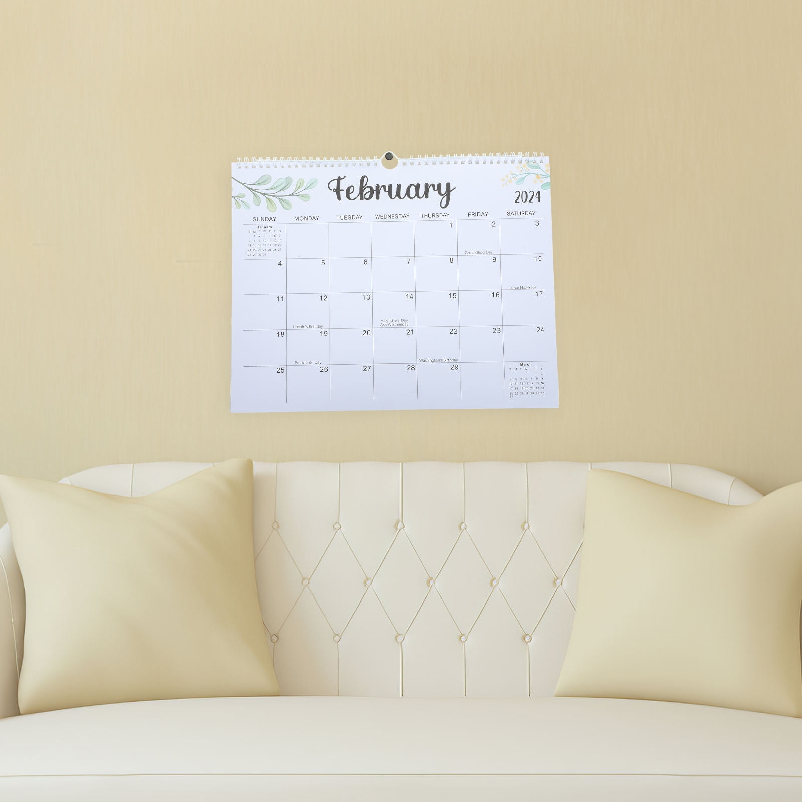 HAMPPLIES Office Monthly Calendar Rectangular Simple And Modern 1Set 14 ...