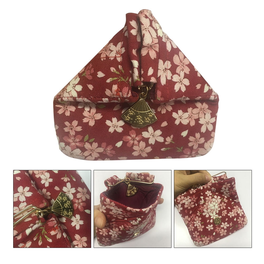 HAMPPLIES 1Pack Tiny Wallet Red Cloth Coin Purse For Women Small Pouch ...