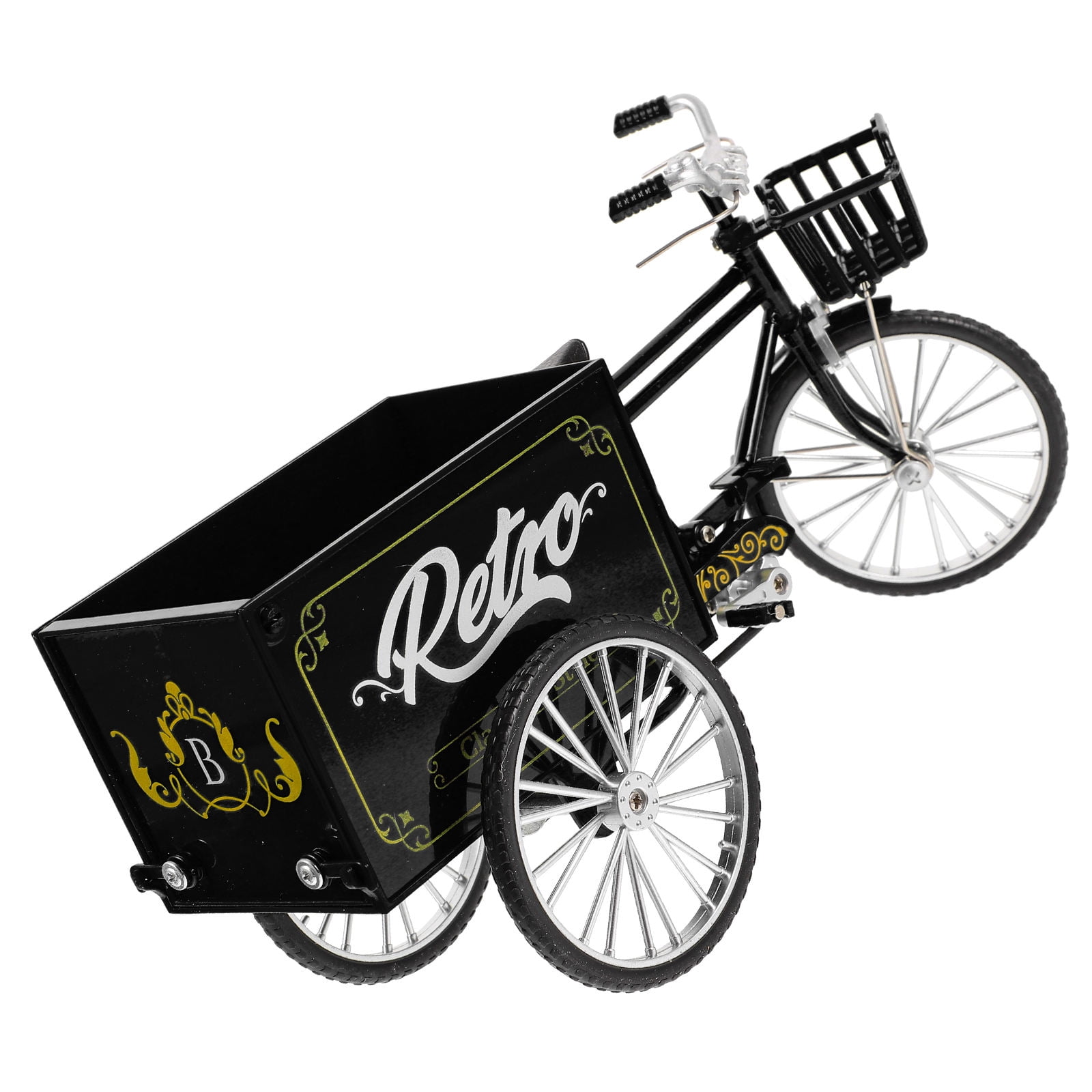 HAMPPLIES Retro Bicycle Decor Tricycle Model Green 1Set Bedroom ...