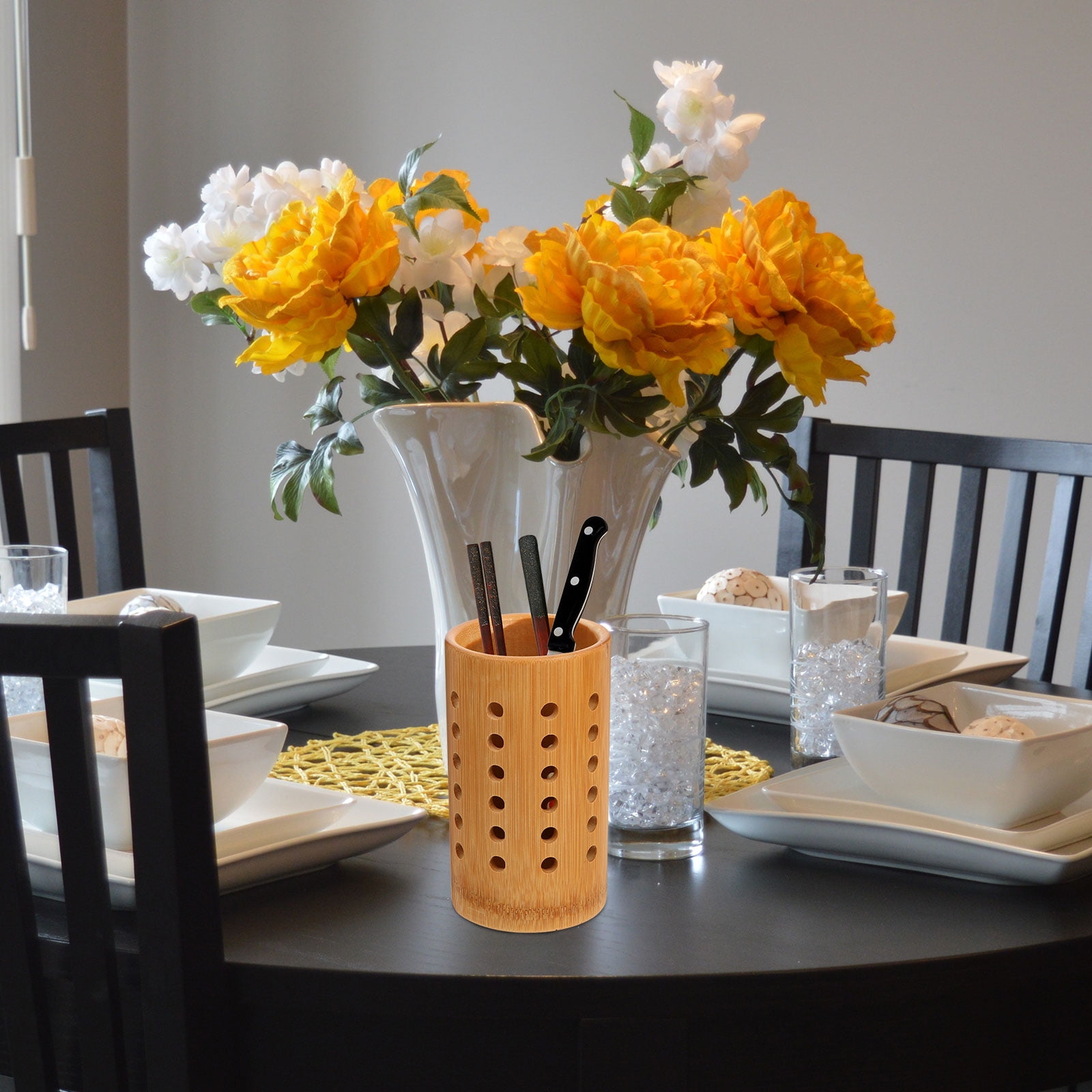 HAMPPLIES Kitchen Countertop Utensil Holder Utensil Bucket Synthetic ...