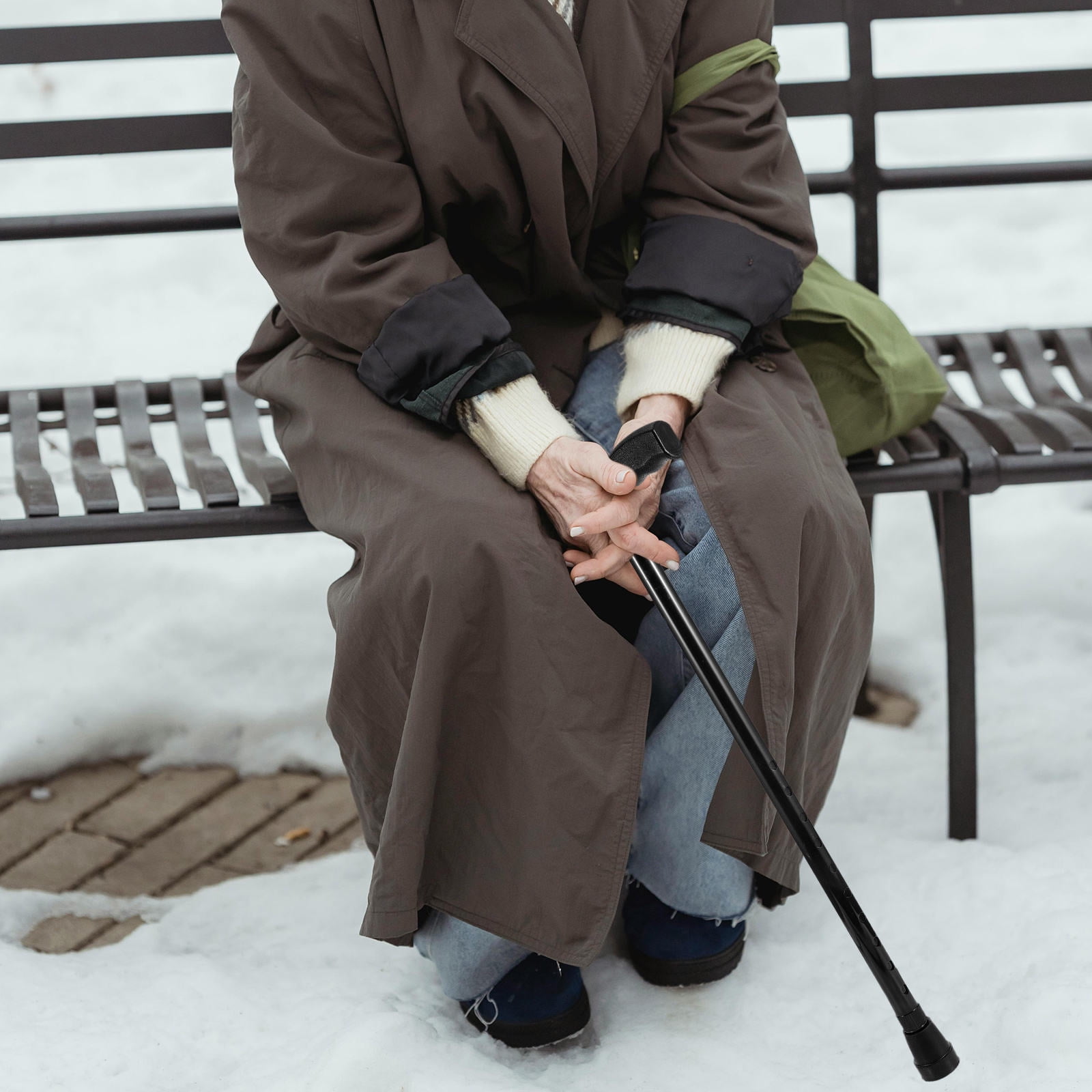 HAMPPLIES Portable Walking Rod for Hiking Elderly Aluminum Alloy 1Set ...