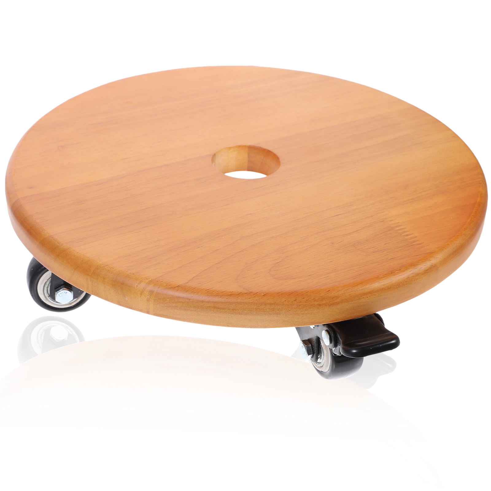 HAMPPLIES 1Pack Wood Planter Base With Wheels For Indoor Use In Living ...