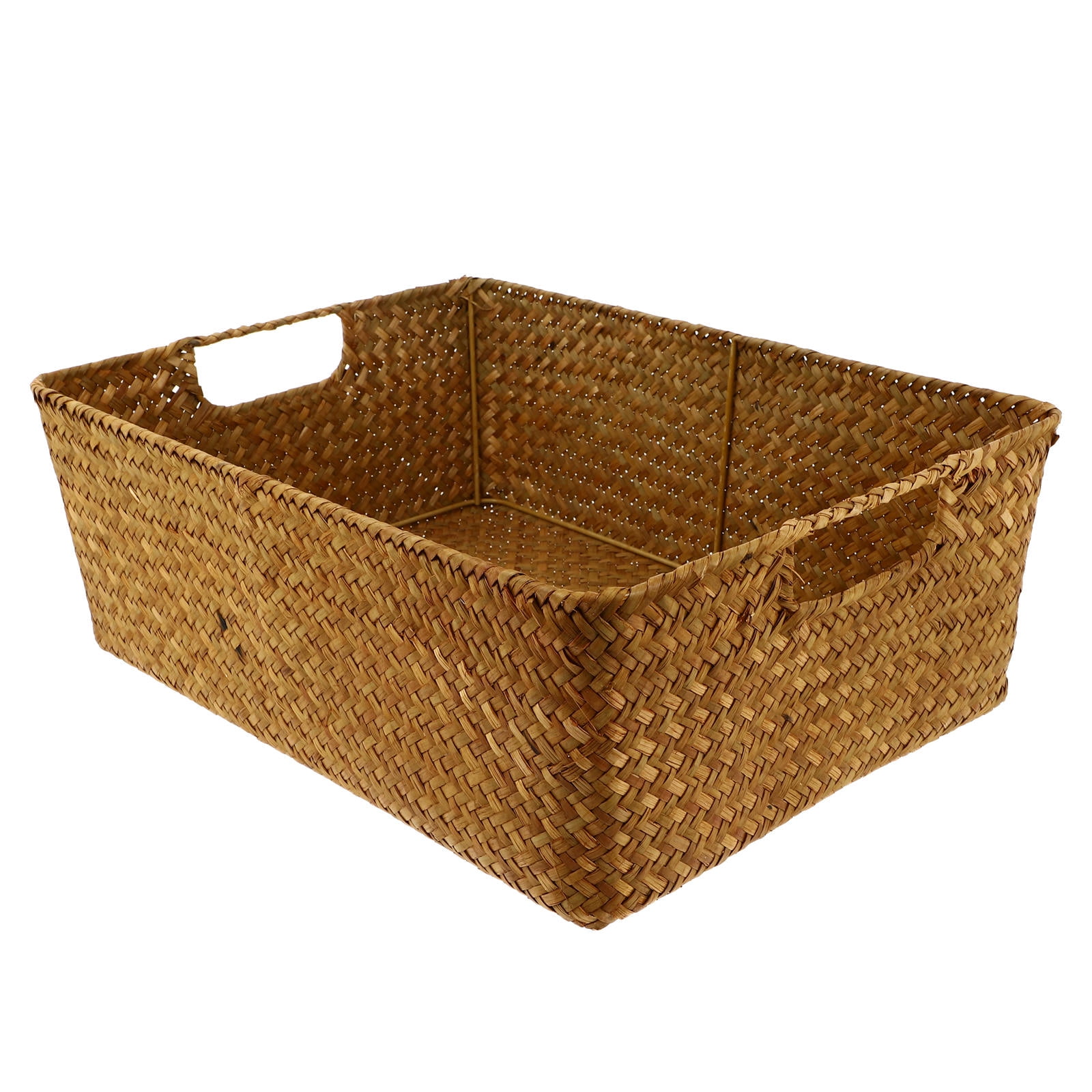 HAMPPLIES 1Pc Woven Seaweed Basket Storage Container Basket Woven Grass ...