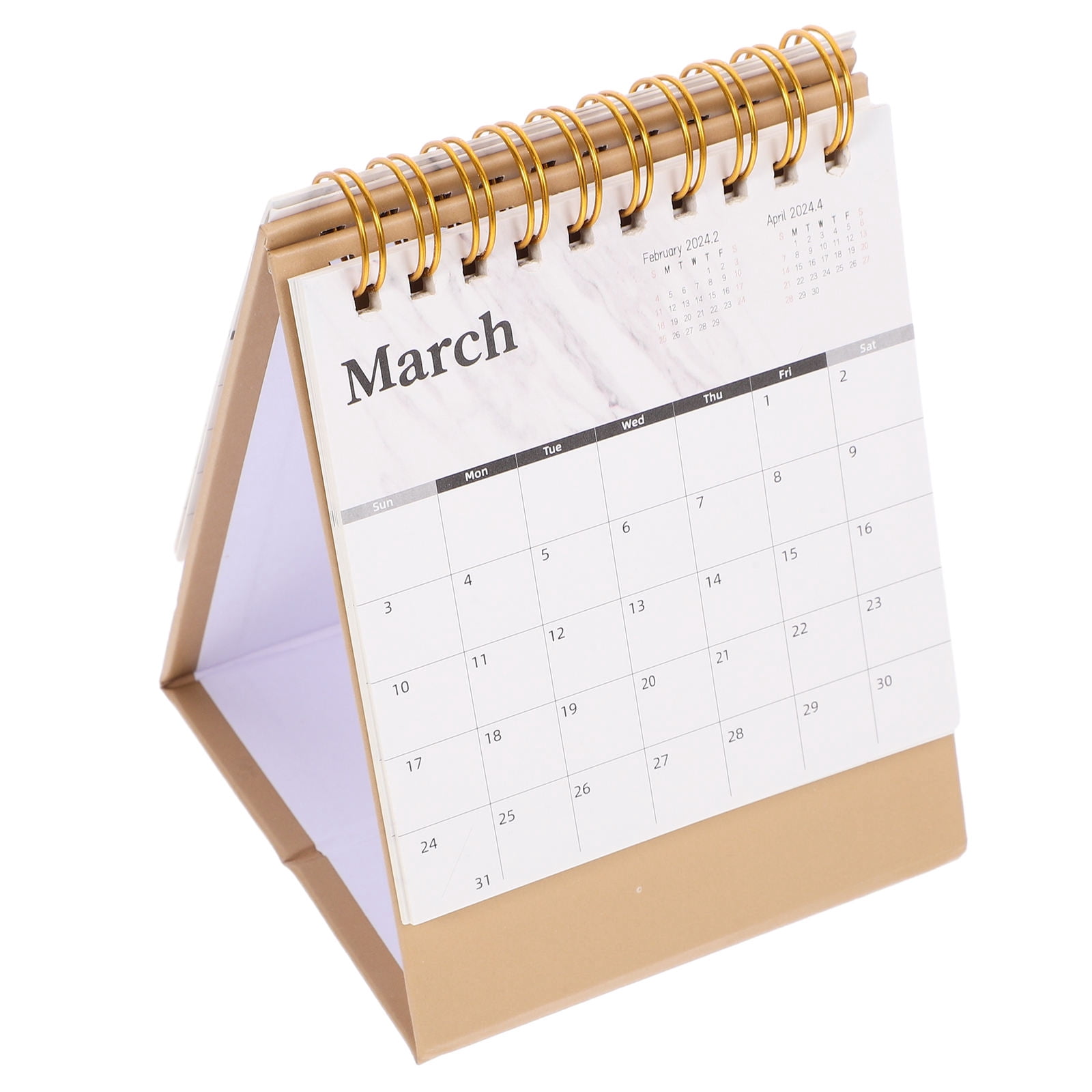 HAMPPLIES 1Pcs Decorative Calendar with Marble Pattern for Home and ...
