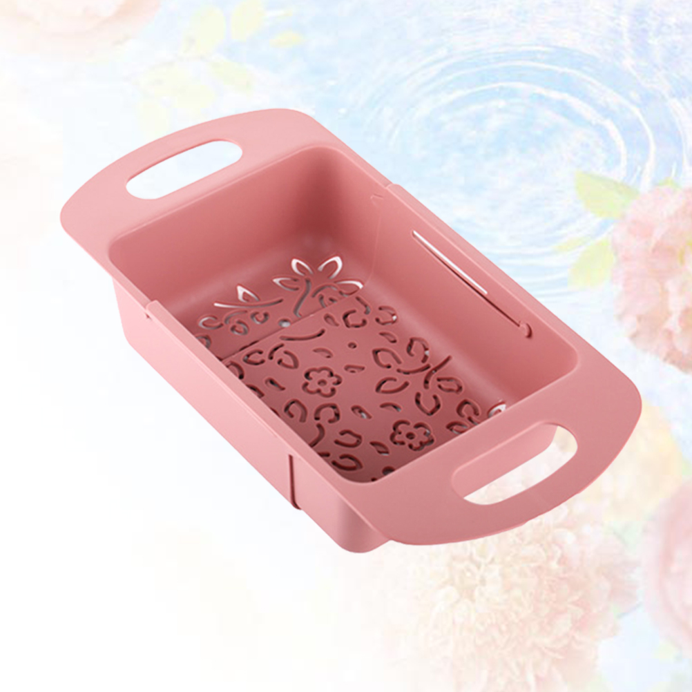 HAMPPLIES 1Pcs Nordic Pink Collapsible Draining Basket for Fruit ...